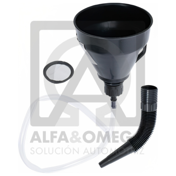 Juego de embudos para aceite con tubo flexible y manguera Ø 135 mm 3 ...